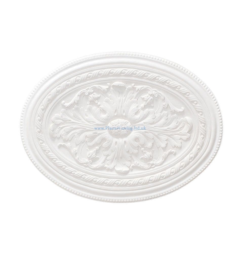 Acanthus and Bead Oval Plaster Ceiling Rose 600mm by 446mm