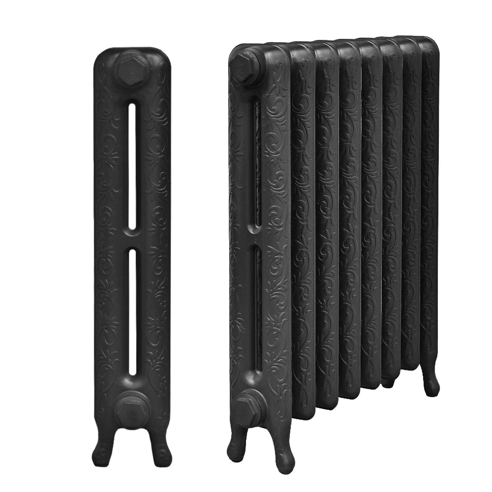 Art Nouveau Cast Iron Radiator 750mm – Decorative Scrolling | Period Style
